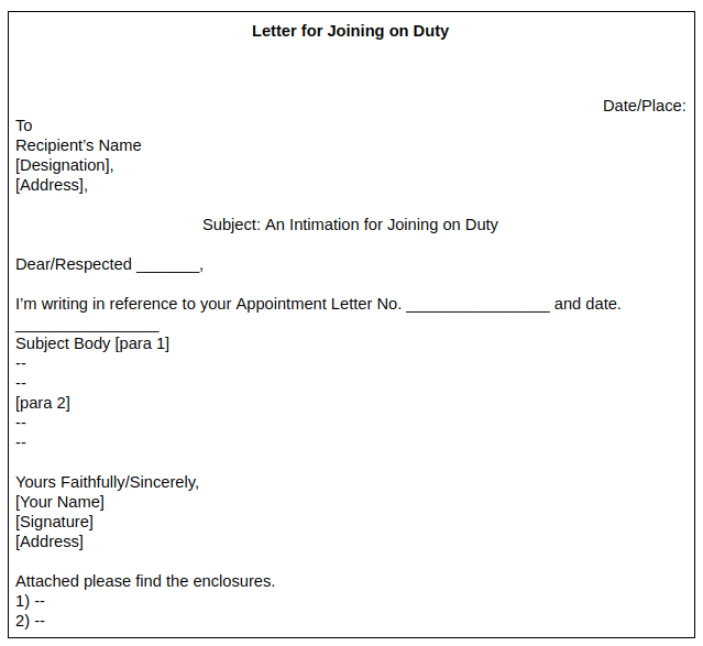  View 31 Sample Of Joining Letter For Bank Job